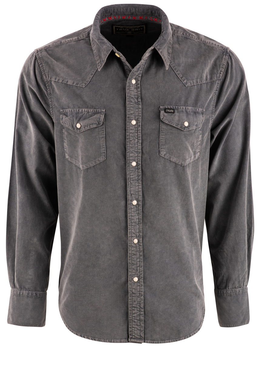 True Grit Jackson Cord Snap Front Western Shirt | Pinto Ranch
