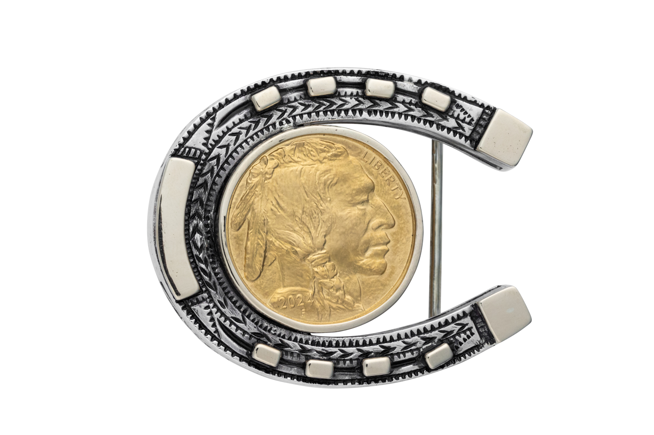 Pinto Ranch Horseshoe Single Western Belt Buckle | Pinto Ranch