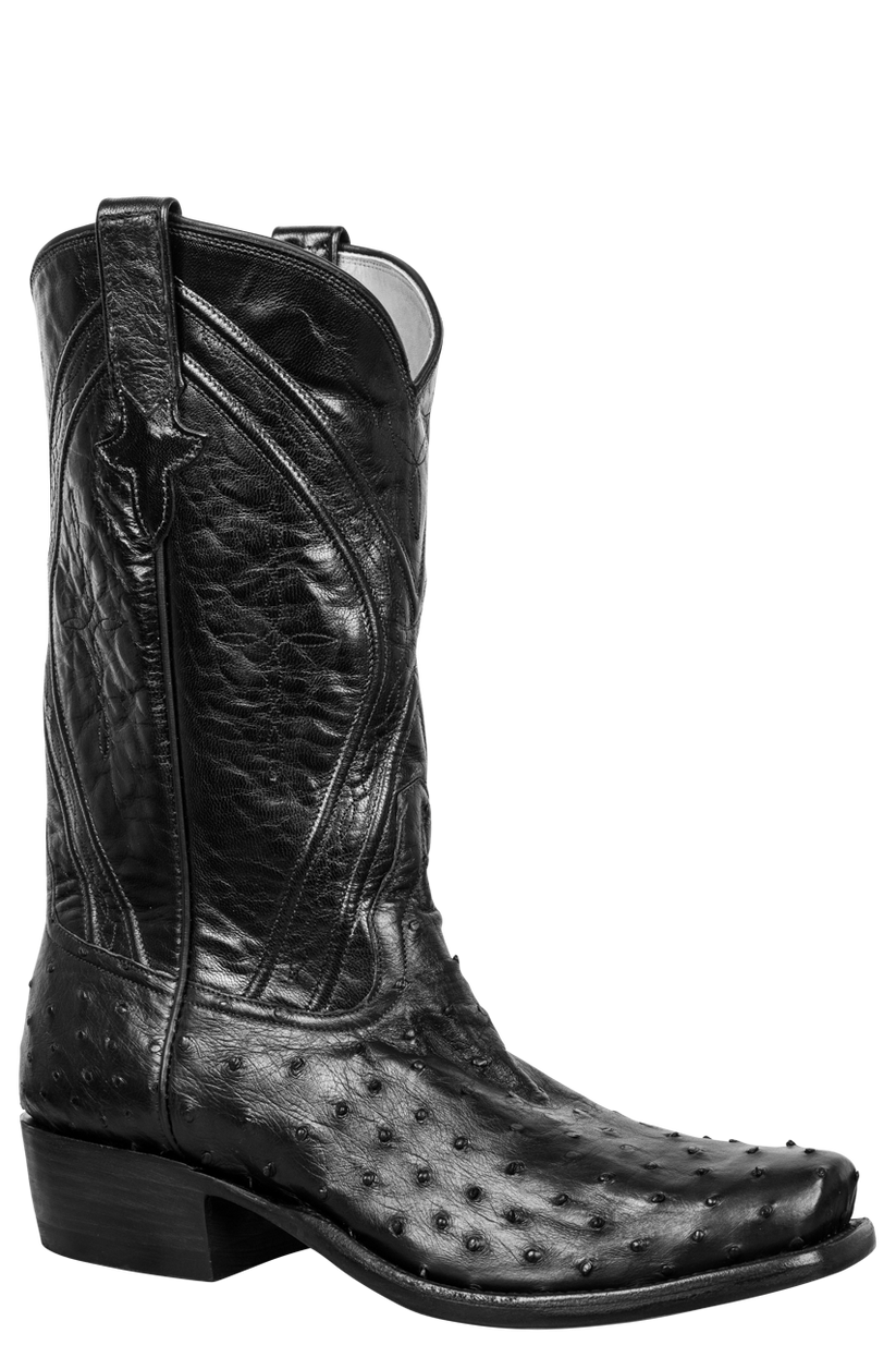 Rios of Mercedes Black Full Quill Ostrich Cowboy Boots | Pinto Ranch