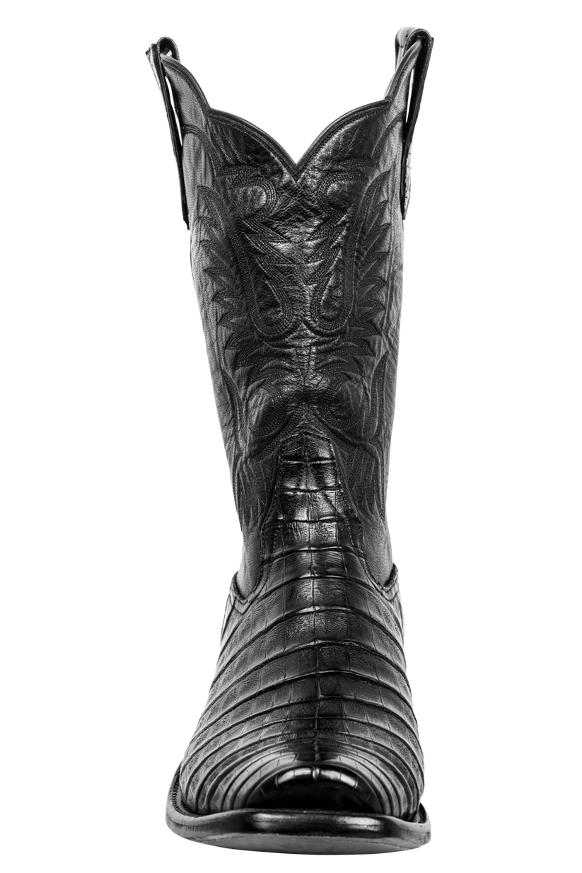 Rios of Mercedes Black Caiman Belly Cowboy Boots | Pinto Ranch