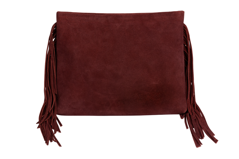 Range Revolution Western Suede Oversize Fringe Clutch | Pinto Ranch