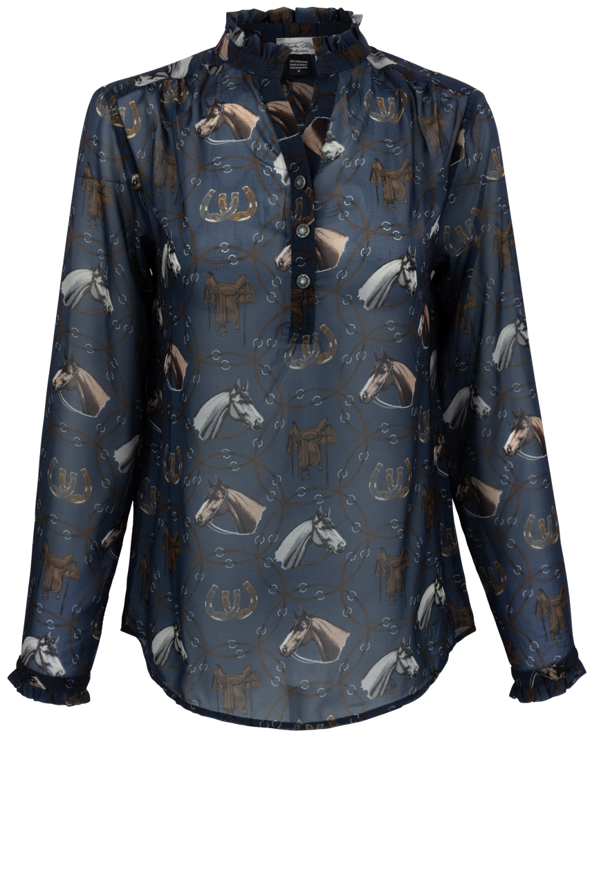 Tasha Polizzi Saratoga Print Western Blouse | Pinto Ranch