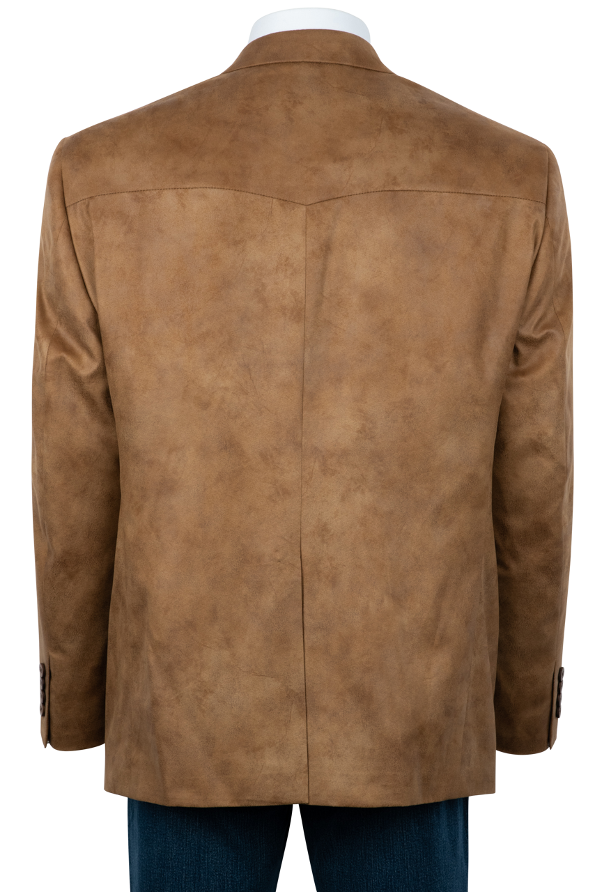 Pinto Ranch Tan Leather Micro Fiber Western Sport Coat | Pinto Ranch