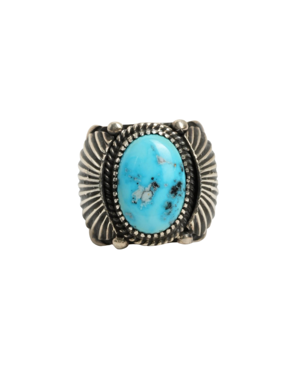 Navajo Turquoise and Silver Ring | Pinto Ranch