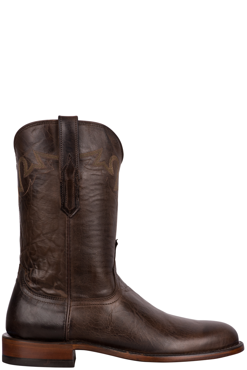 Lucchese Men's Dark Brown Sunset Roper Boots | Pinto Ranch