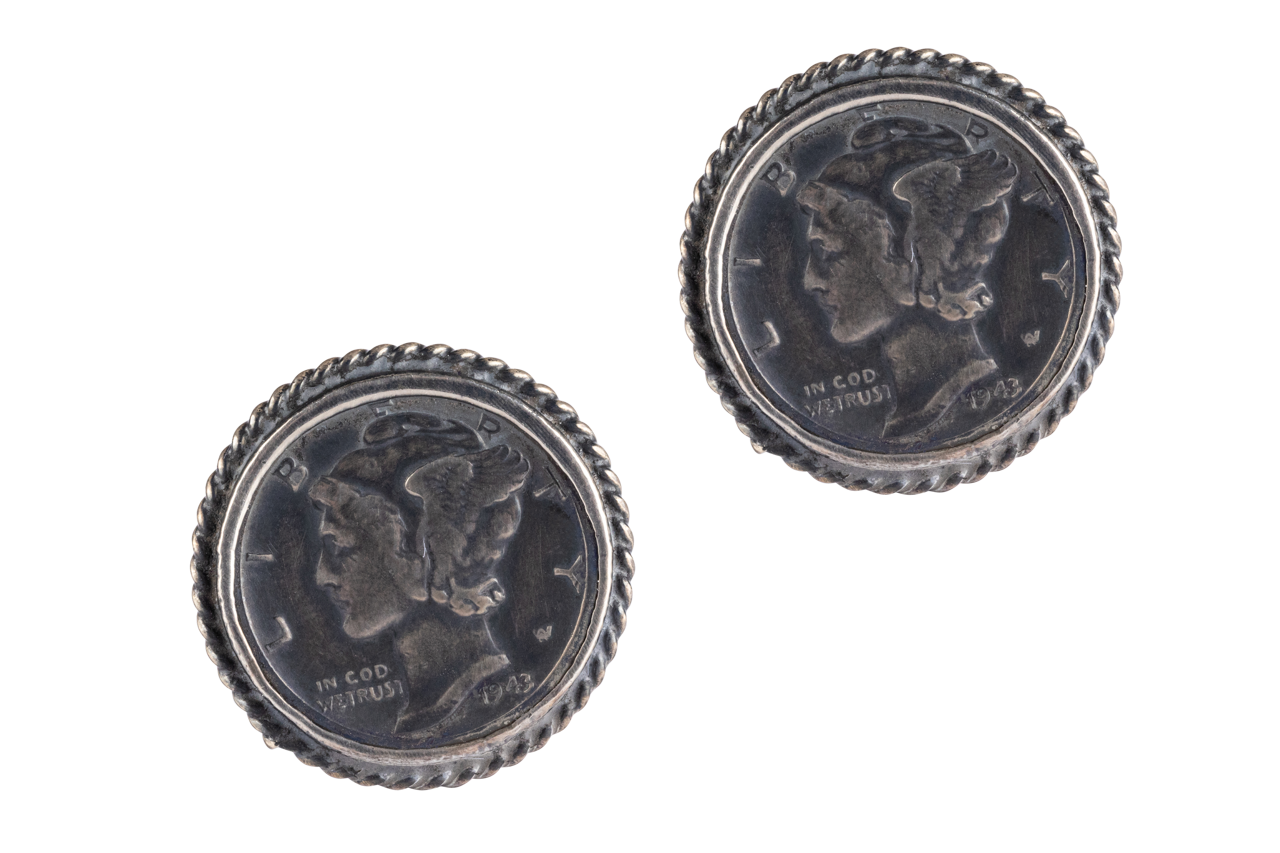 Clint Orms 1822 Winged Liberty Dime Western Cufflinks | Pinto Ranch