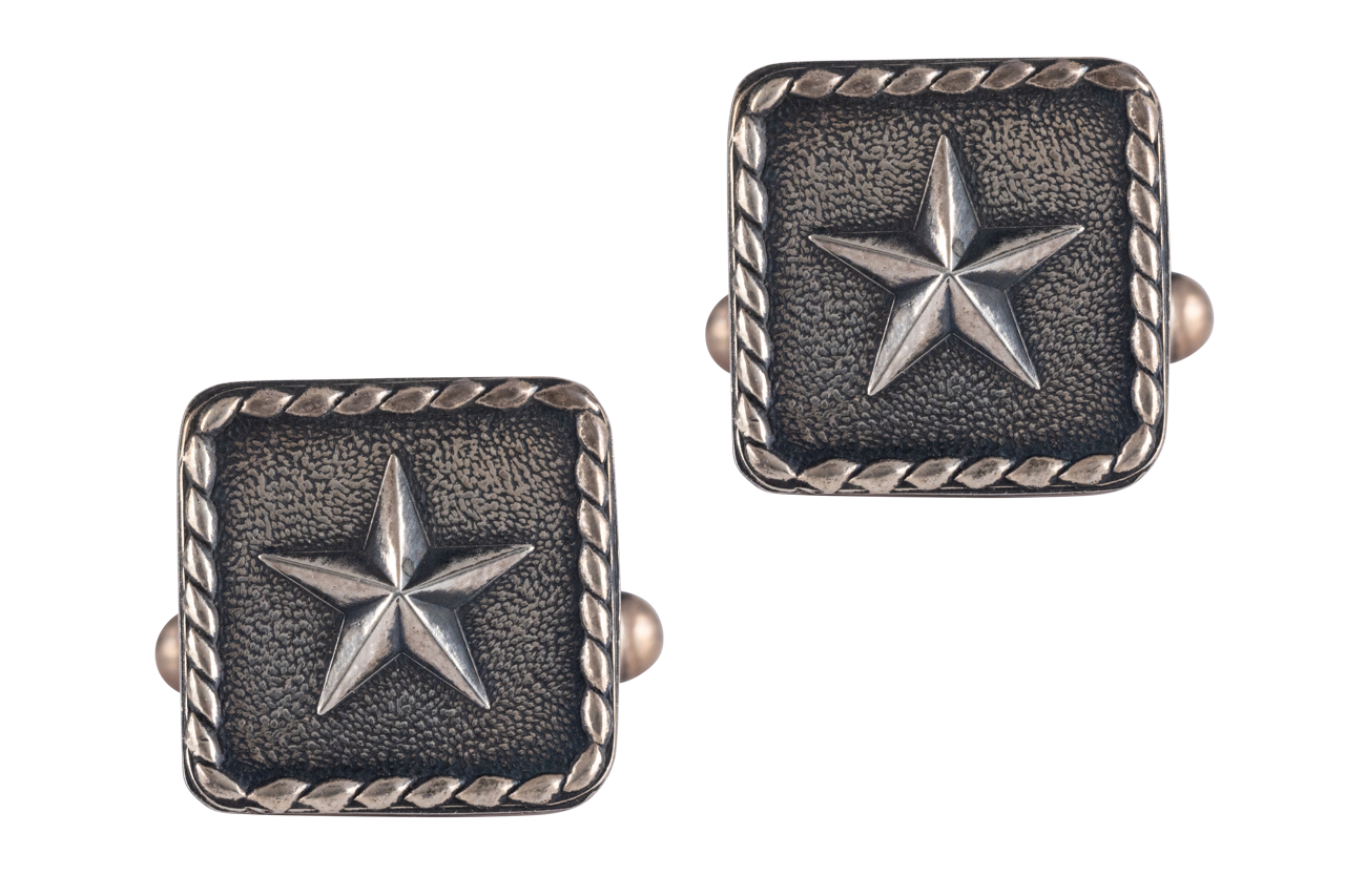 Clint Orms Sterling Silver Square Western Cufflinks | Pinto Ranch