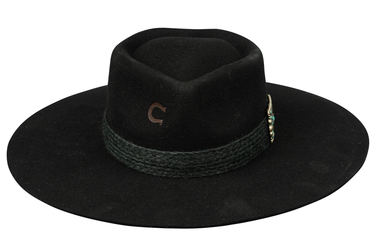 Charlie 1 Horse Black Fling Western Hat | Pinto Ranch