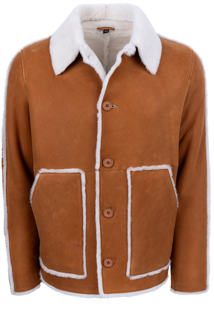Pinto Ranch Caramel Shearling Western Jacket | Pinto Ranch