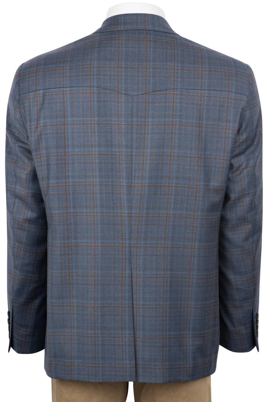 Coppley Blue Plaid Western Sport Coat | Pinto Ranch
