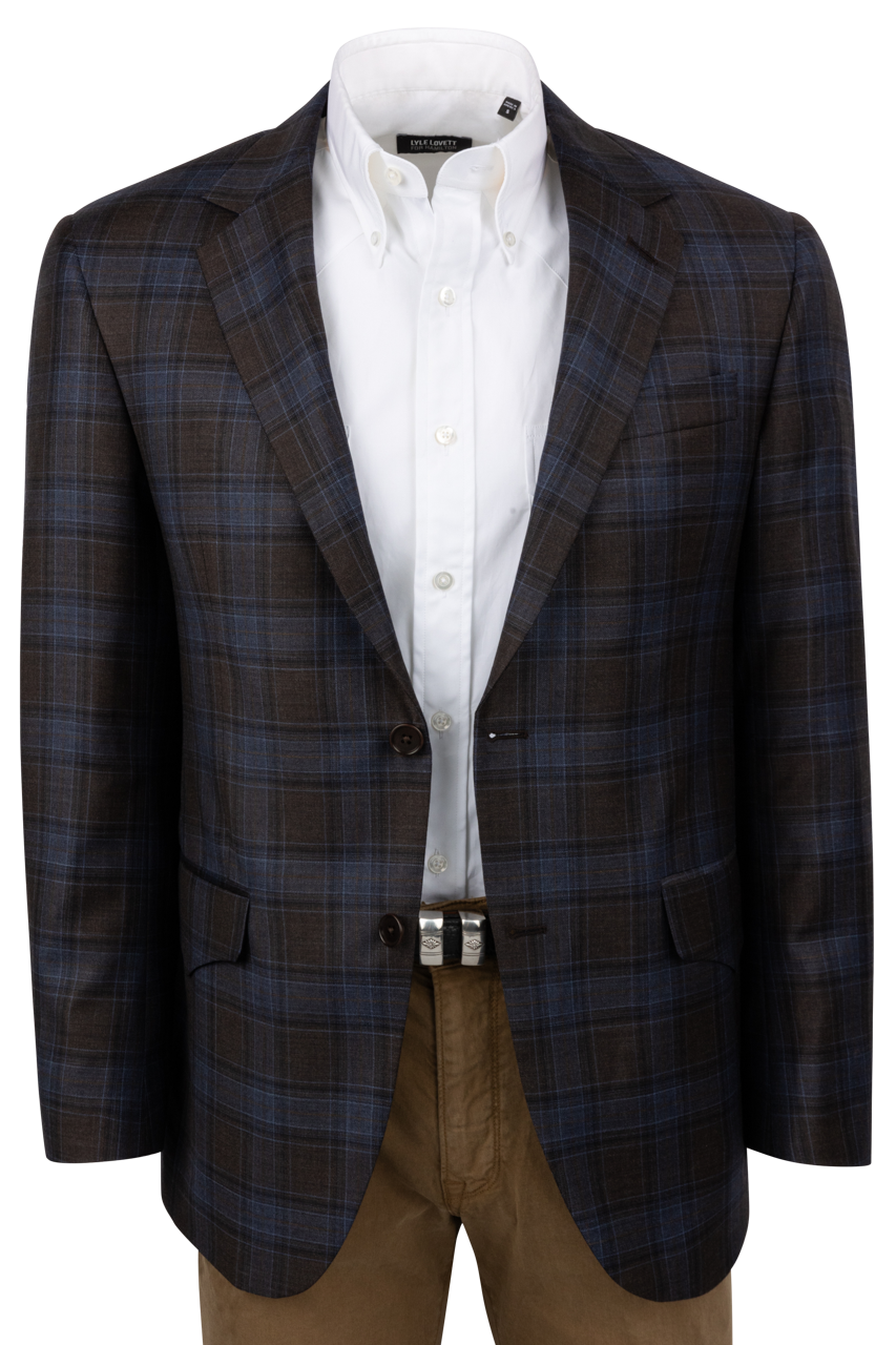 Pinto Ranch Charcoal Plaid Western Sport Coat | Pinto Ranch