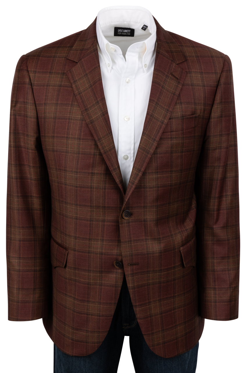 Pinto Ranch Rust Plaid Western Sport Coat | Pinto Ranch