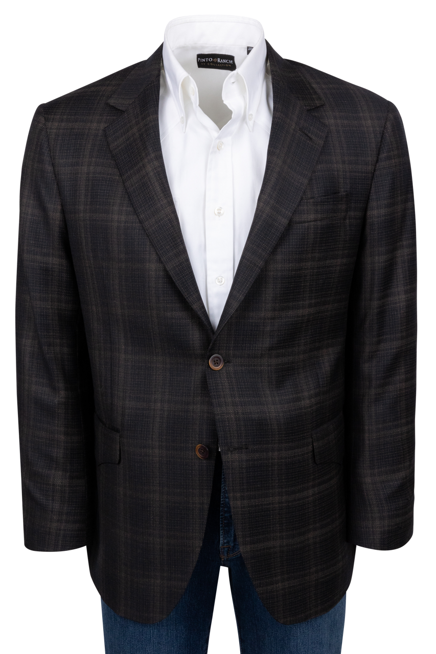 Pinto Ranch Black Plaid Western Sport Coat | Pinto Ranch