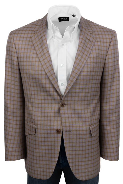 Pinto Ranch Tan Plaid Western Sport Coat | Pinto Ranch
