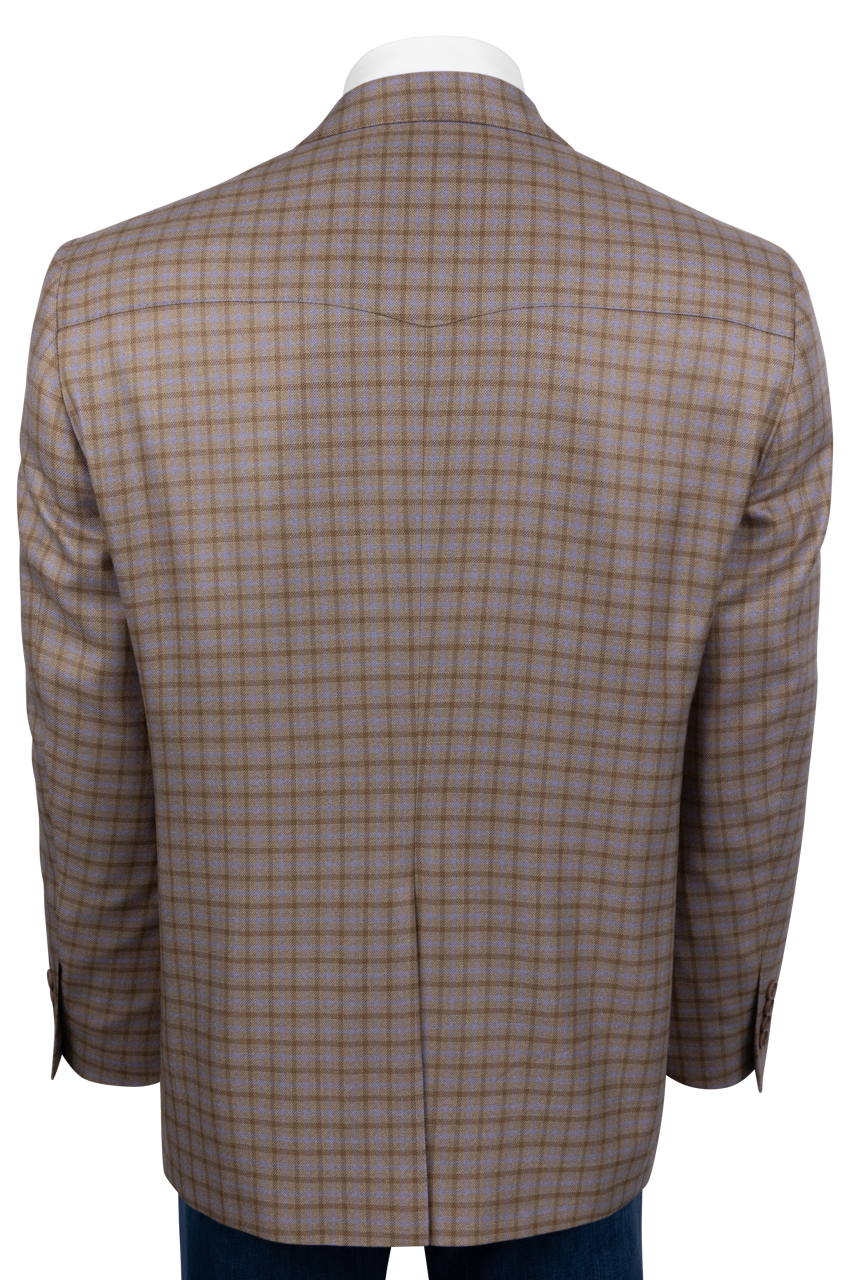 Pinto Ranch Tan Plaid Western Sport Coat | Pinto Ranch