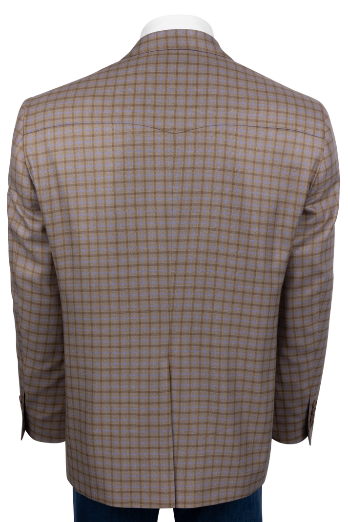 Pinto Ranch Tan Plaid Western Sport Coat | Pinto Ranch