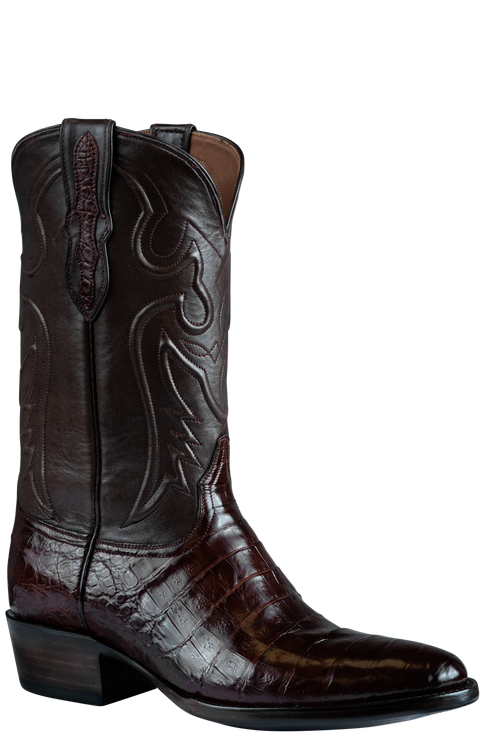 Black Jack Italian Red Select Caiman Belly Cowboy Boots | Pinto Ranch