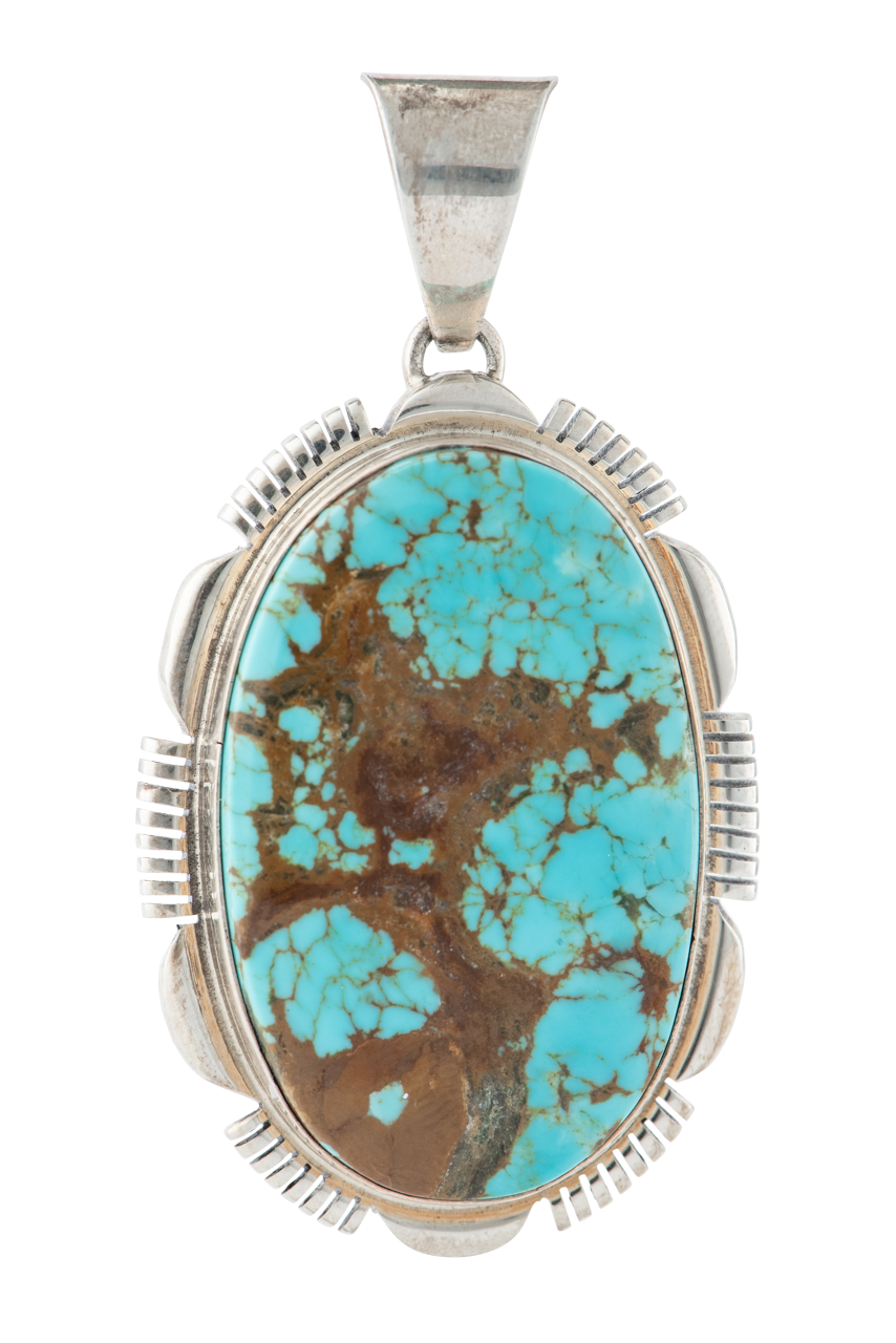 Turquoise & Silver Pendant | Pinto Ranch