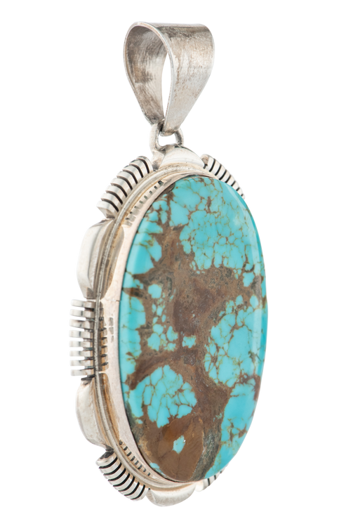 Turquoise & Silver Pendant | Pinto Ranch