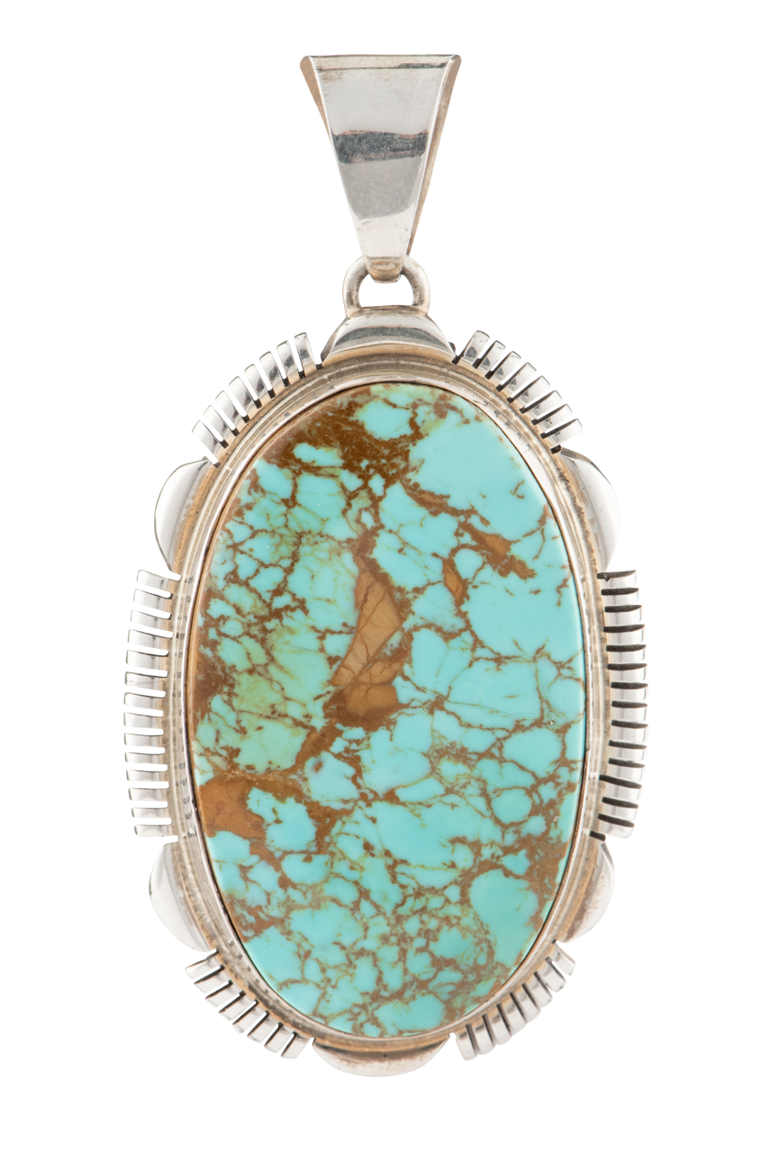 Turquoise & Silver Pendant | Pinto Ranch