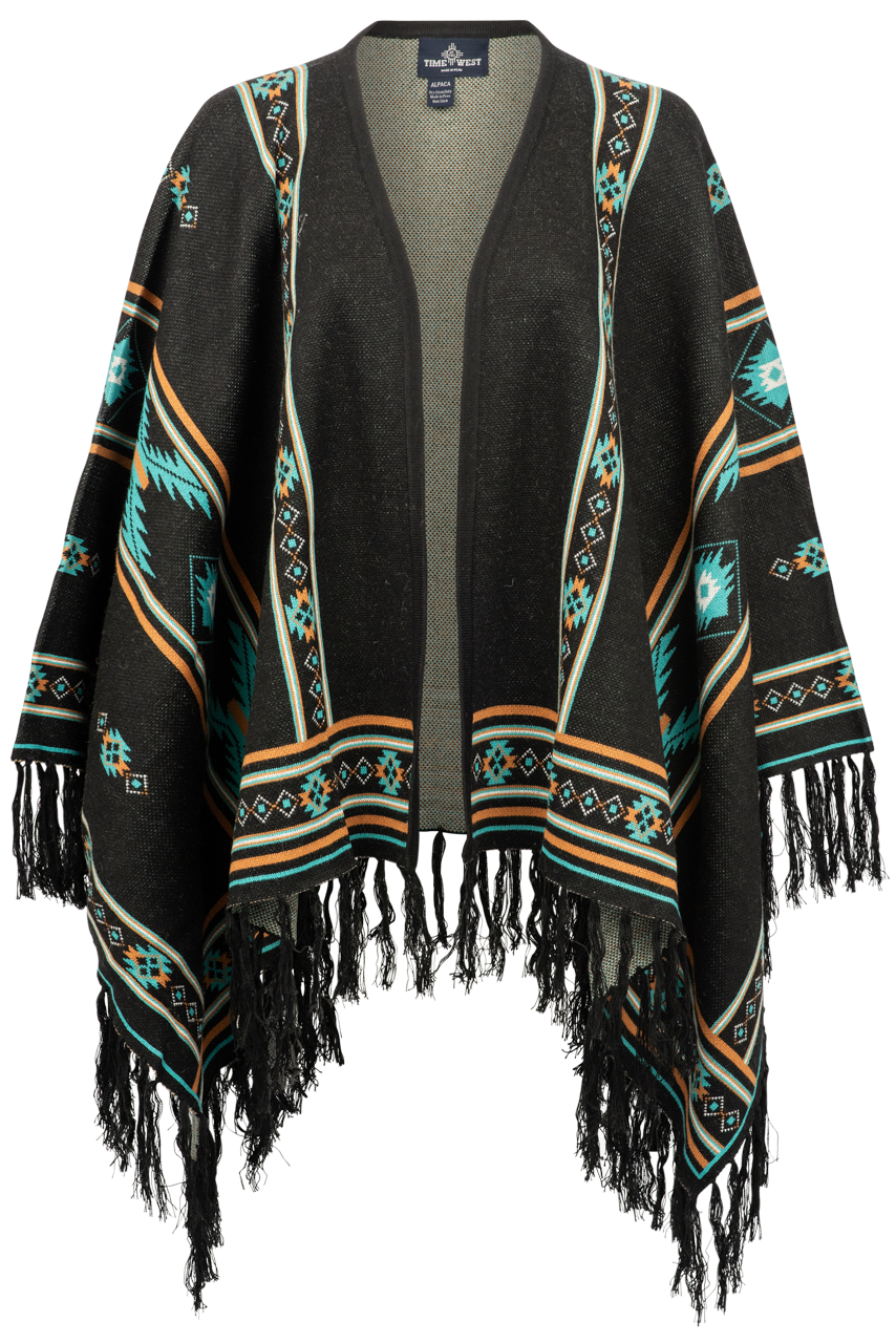 Time of the West Black Alpaca Cape | Pinto Ranch
