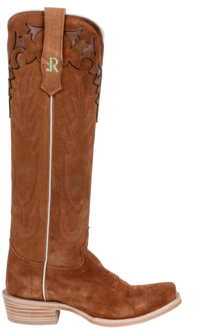 R. Watson Ginger Roughout Narrow Cowgirl Boots | Pinto Ranch