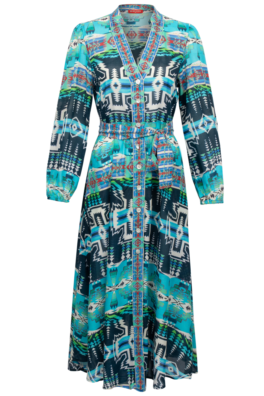 RubyYaya Arizona Western Maxi Dress | Pinto Ranch