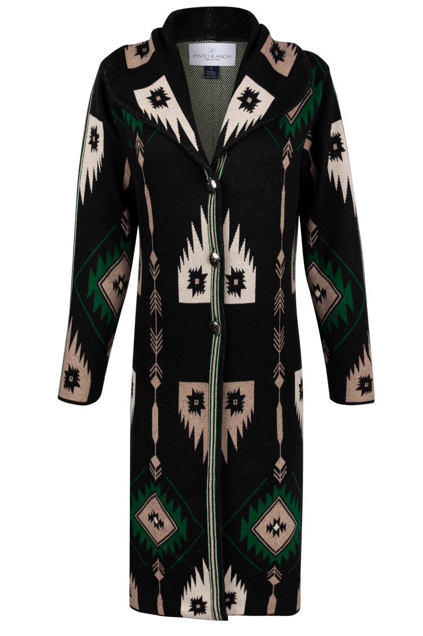 Pinto Ranch Multi Aztec Print Sweater Coat | Pinto Ranch