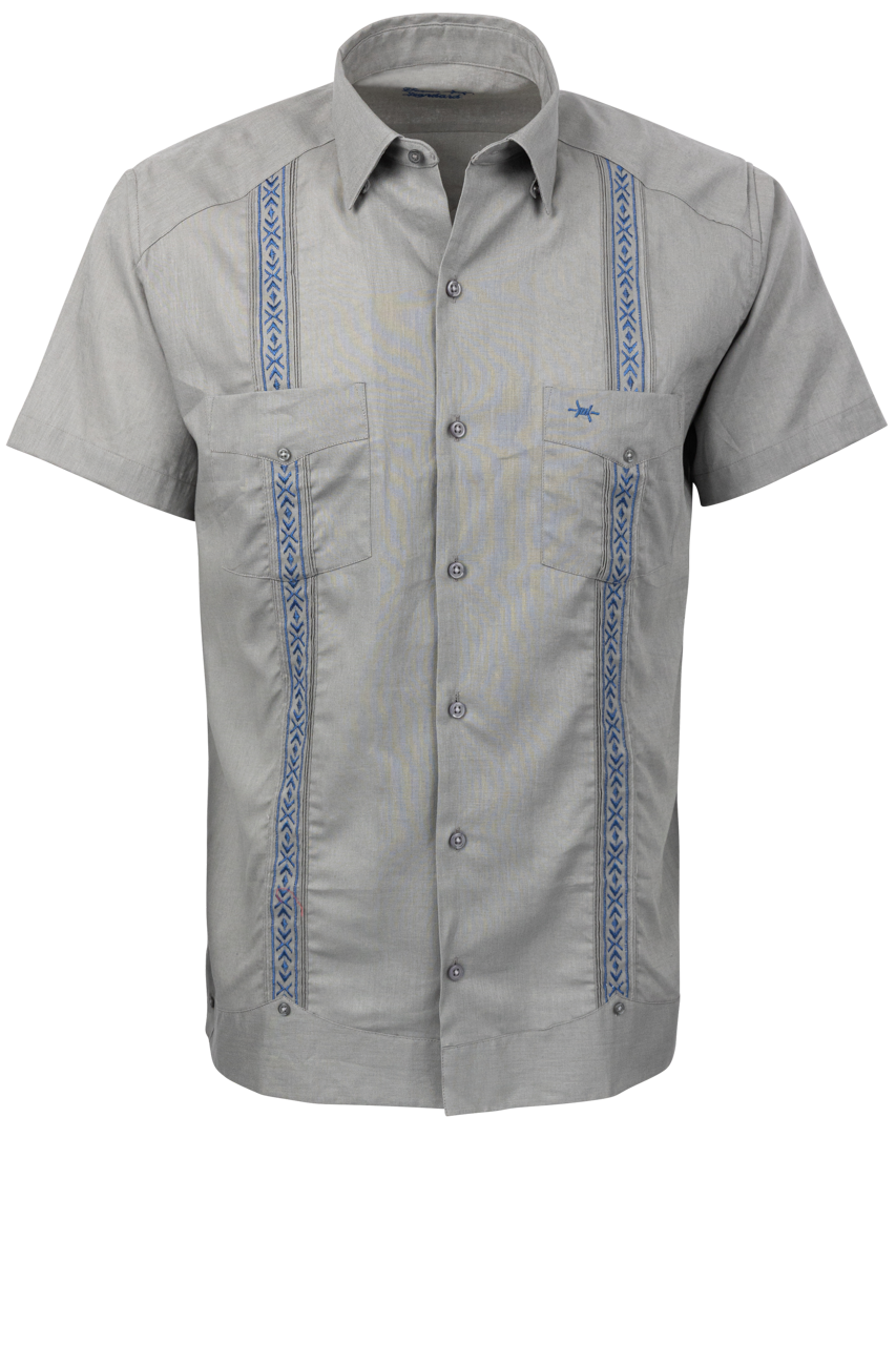Texas Standard Smoke Tejas Guayabera Western Shirt | Pinto Ranch