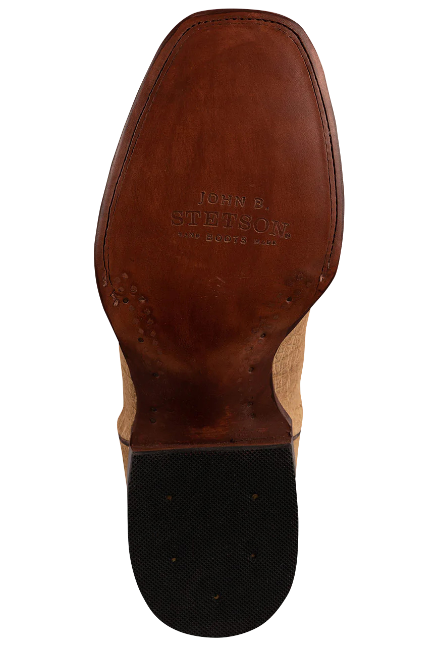 Stetson Men's Tan Hippopotamus Cowboy Boots | Pinto Ranch