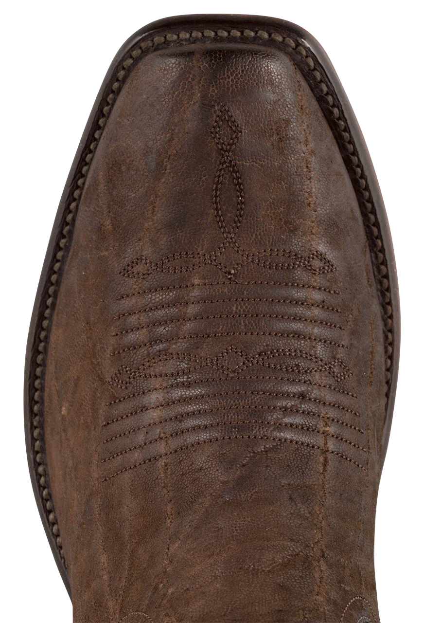 Rios of Mercedes Men's Chocolate Sueded Elephant Cowboy Boots | Pinto Ranch