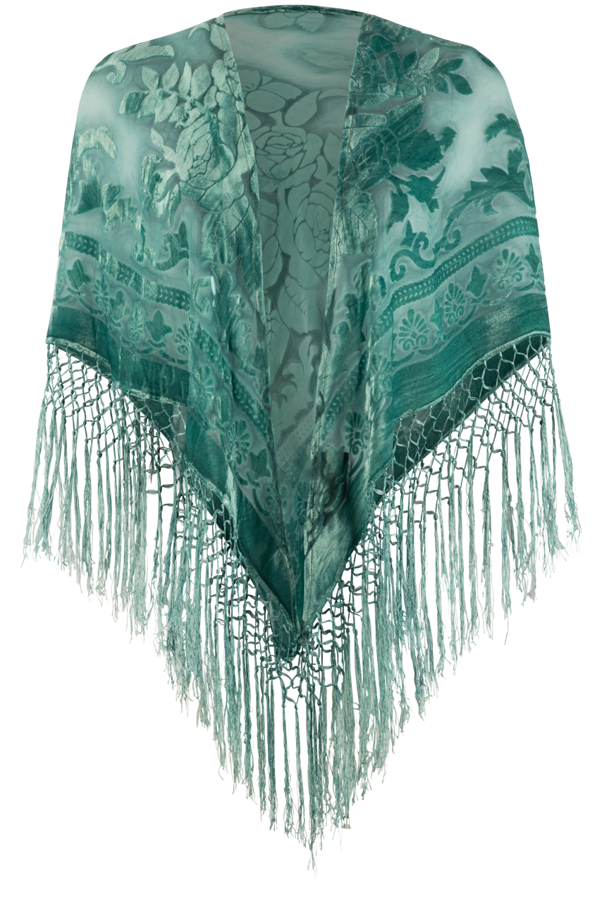 Pat Dahnke Turquoise Triangle Western Shawl | Pinto Ranch