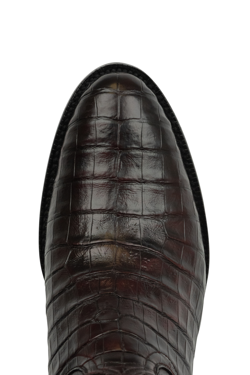 Black Jack Black Cherry Caiman Belly Cowboy Boots | Pinto Ranch