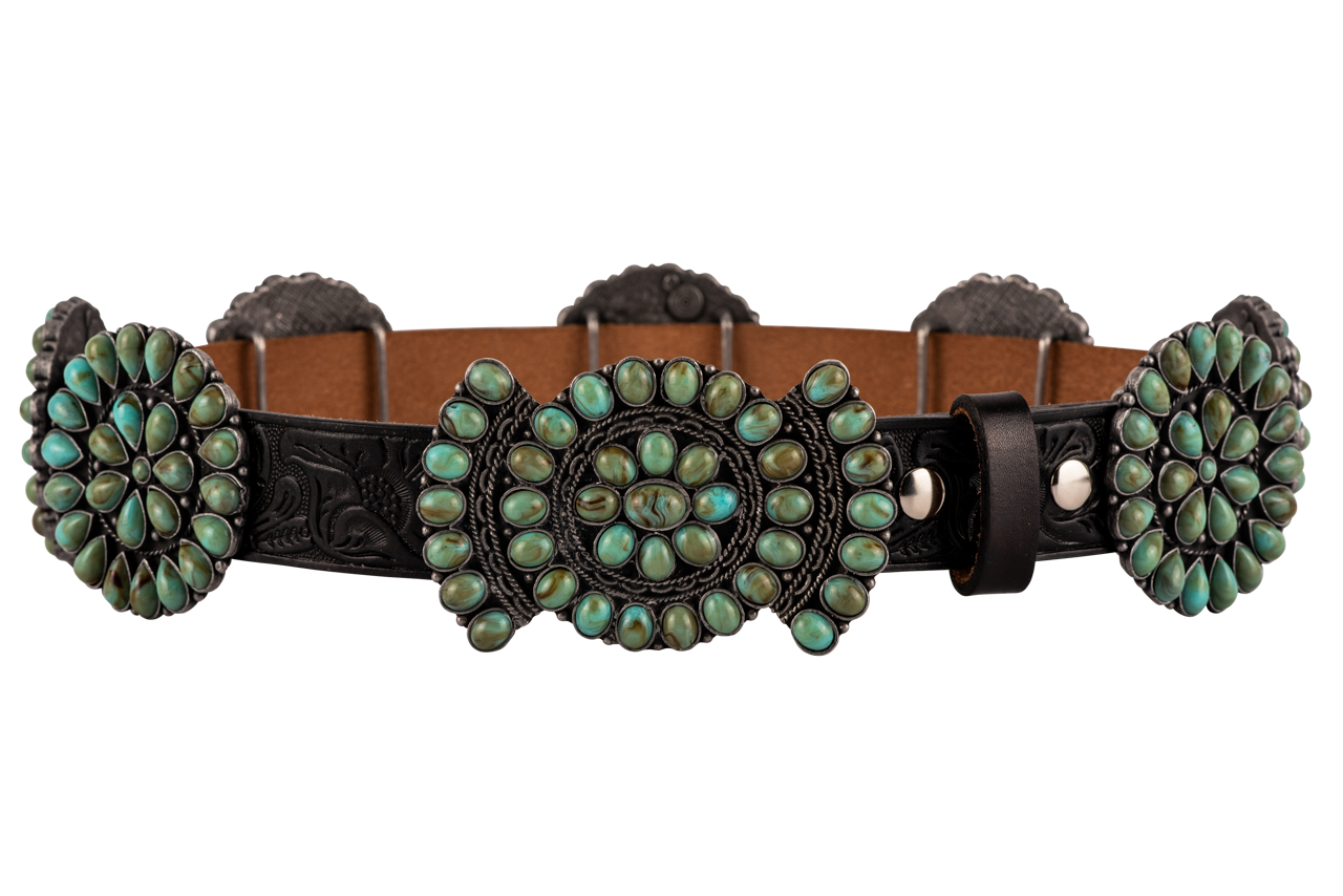 Double D Ranch Saqui Concho Western Belt | Pinto Ranch