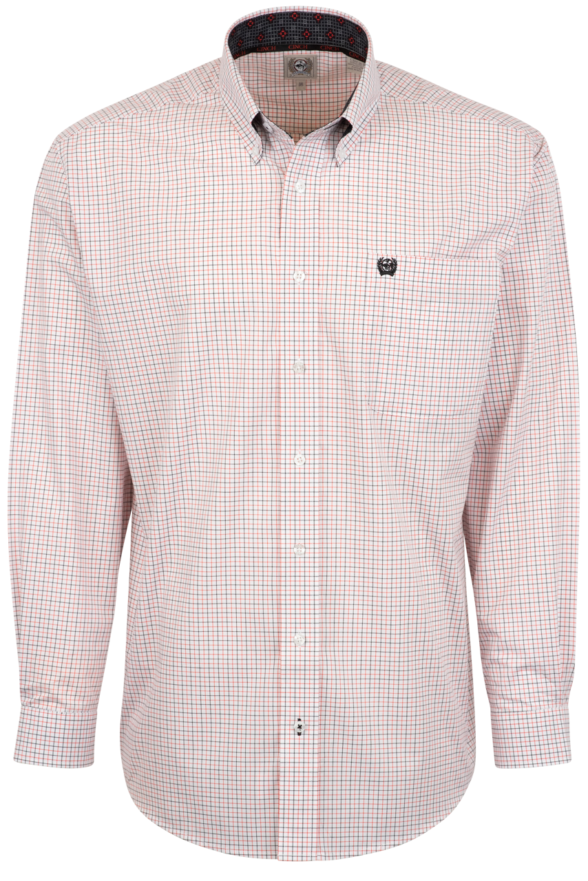 Cinch Red Woven Check Button-Front Western Shirt | Pinto Ranch